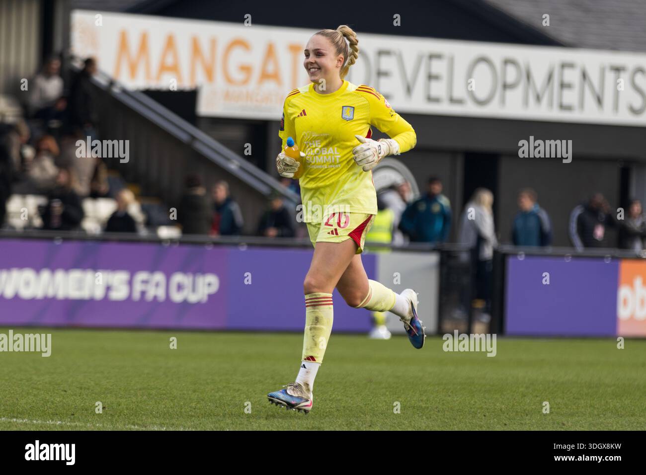 Borehamwood, UK, 18th Jan 2026. Ellie Roebuck of Aston Villa Women ...