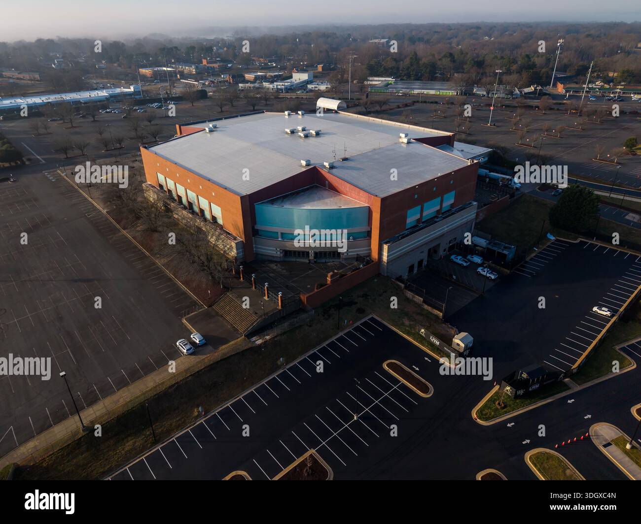 Aerial view of LJVM Coliseum captures Winston-Salem’s 14,665-seat arena ...