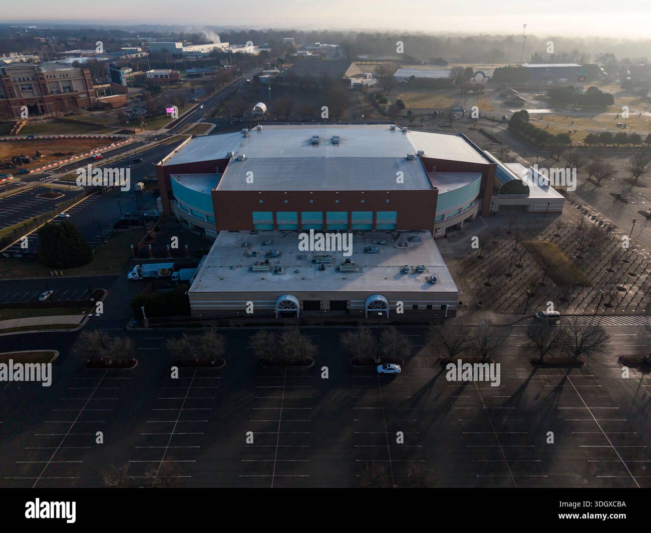 Aerial view of LJVM Coliseum captures Winston-Salem’s 14,665-seat arena ...