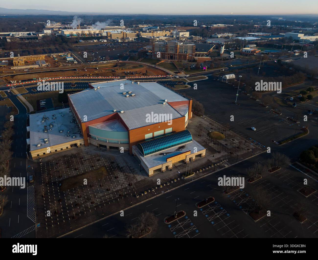 Aerial view of LJVM Coliseum captures Winston-Salem’s 14,665-seat arena ...