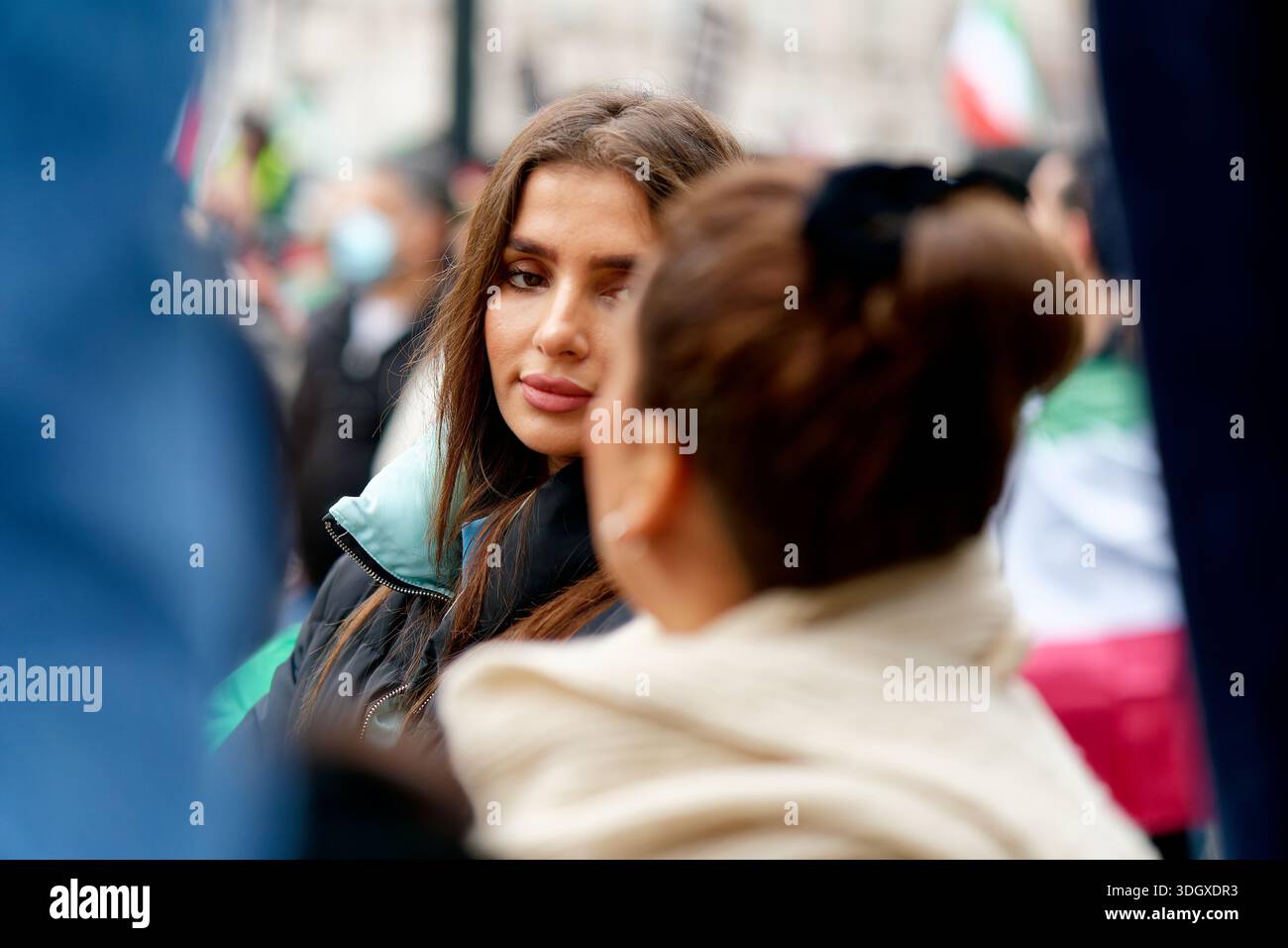 Iranian woman burning ali khamenei image 2026 hi-res stock photography ...
