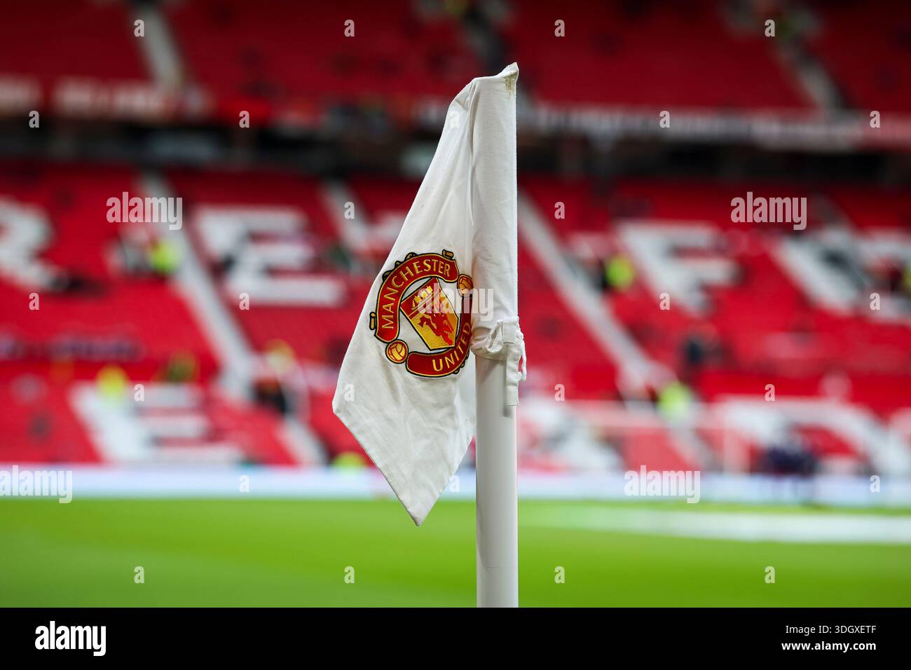 Ground View inside the Stadium corner flag during the Manchester United ...