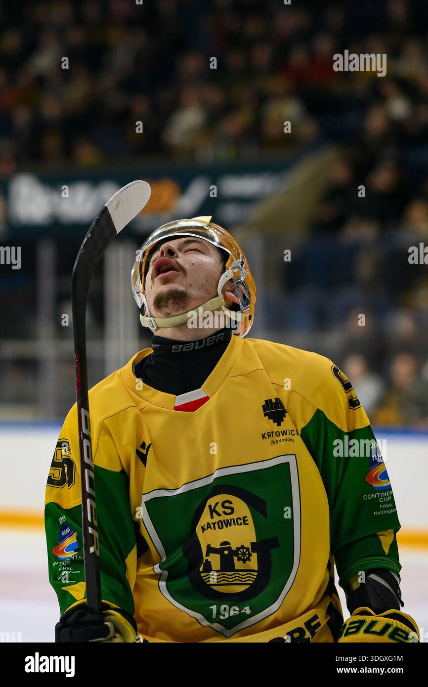 Patryk Wronka of GKS Katowice during the GKS Katowice v Herning Blue ...
