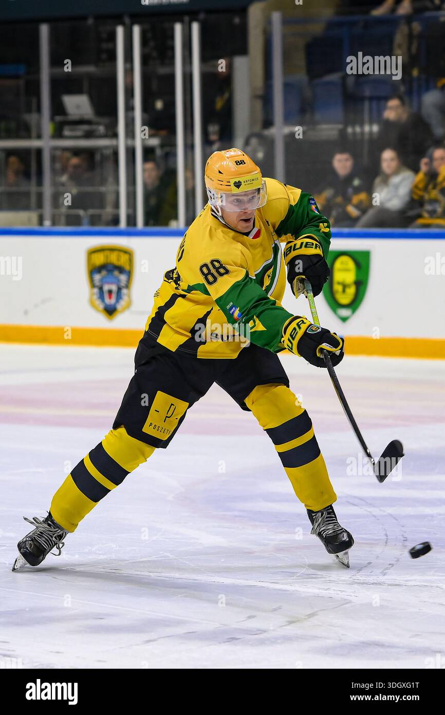 Mateusz Michalski of GKS Katowice during the GKS Katowice v Herning ...