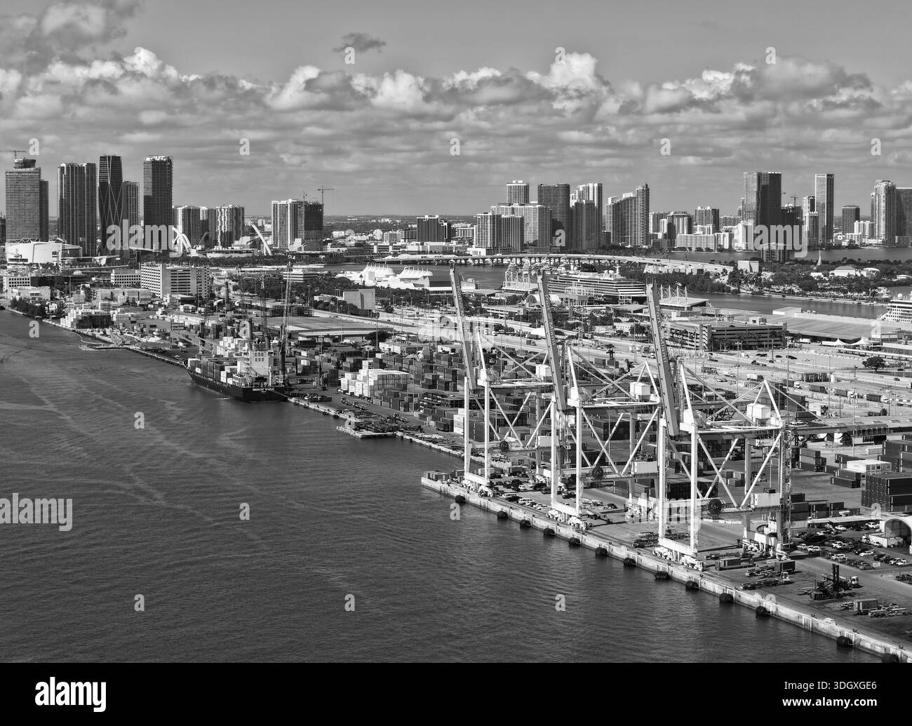 Miami, Florida - February 04, 2025: Maritime shipping. Port of Miami ...