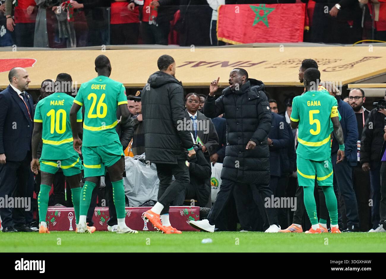January 18 2026: Pape Thiaw of Senegal gestures during a 2025 AFCON ...