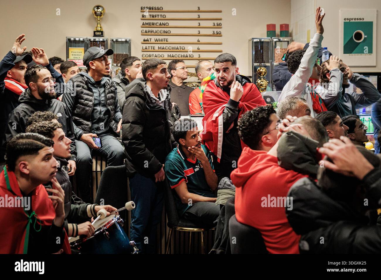 AMSTERDAM – Fans watch the Africa Cup of Nations final at a cafe on ...