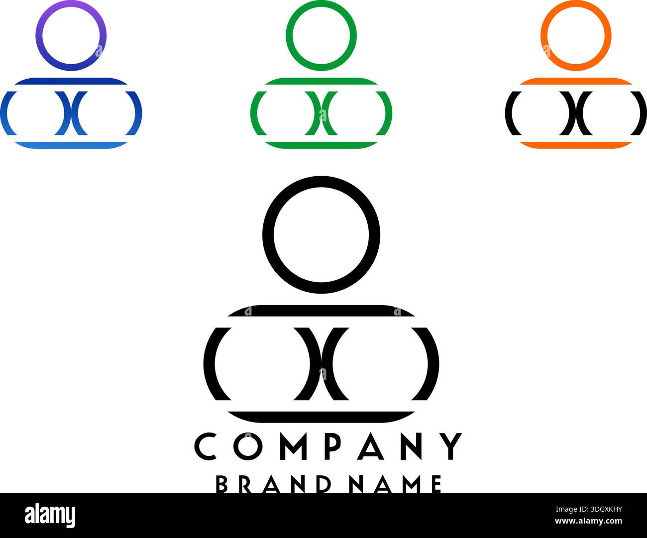 Modern corporate identity symbol, social community connection logo ...
