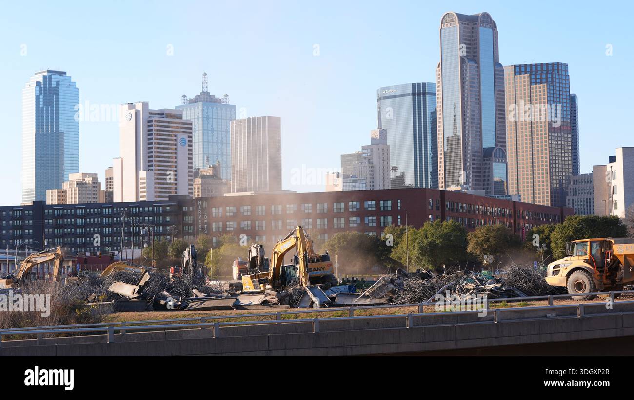 A road construction crew works on a closed interstate that is being ...