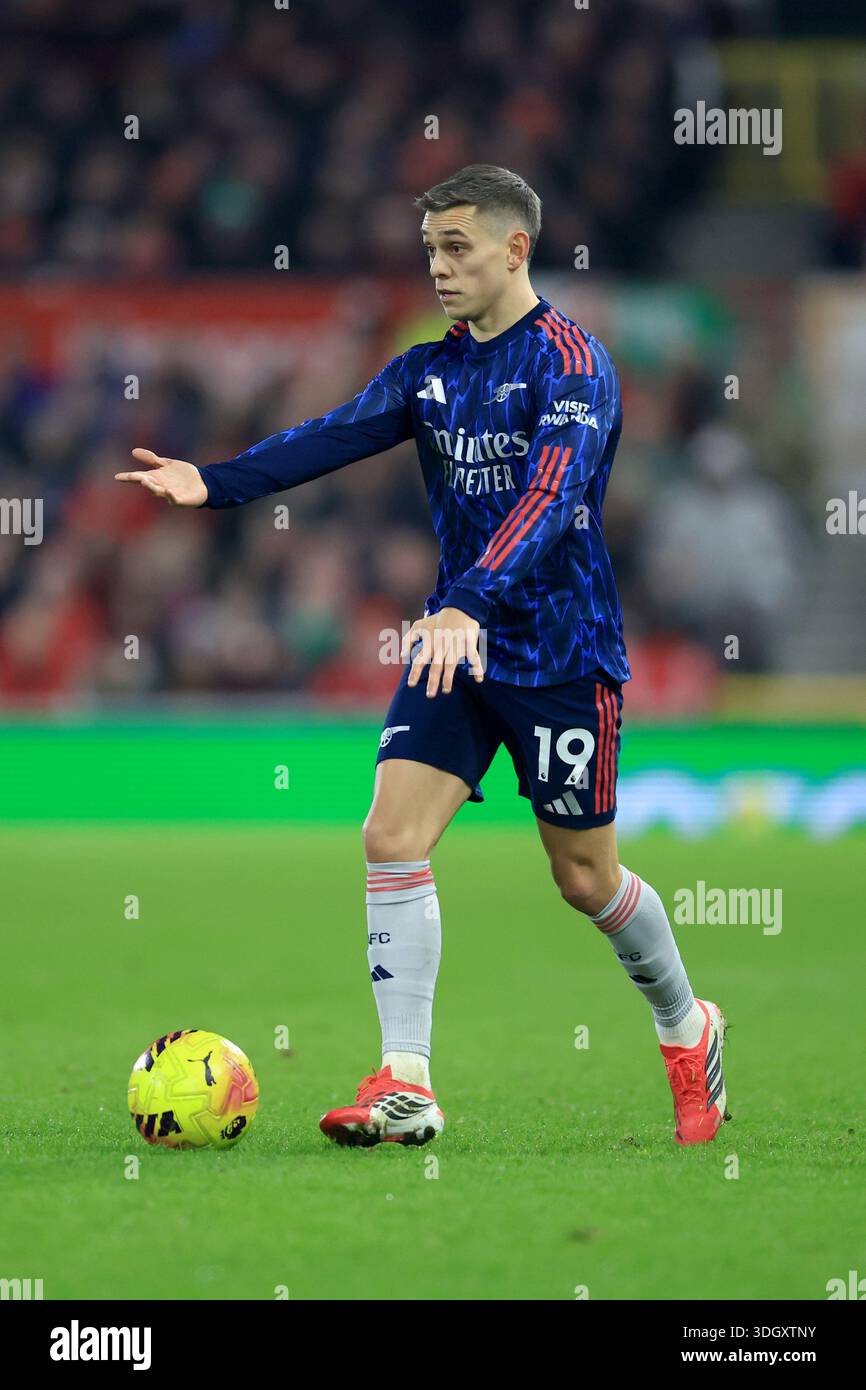 Nottingham, England, 17th January 2026. Leandro Trossard of Arsenal ...