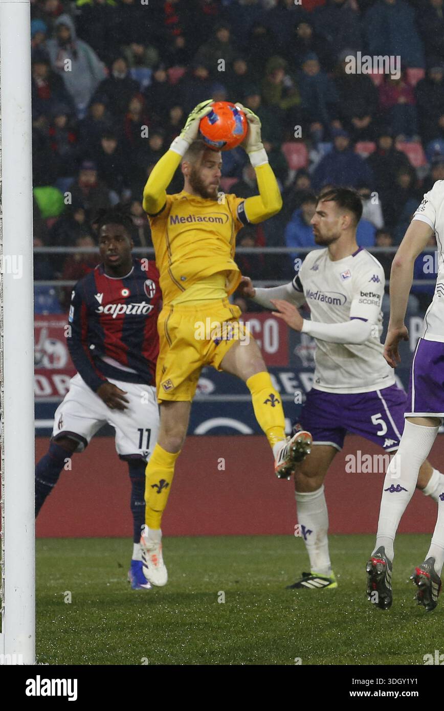during Bologna BFC vs ACF Fiorentina, 21° Serie A Enilive 2025-26 game ...