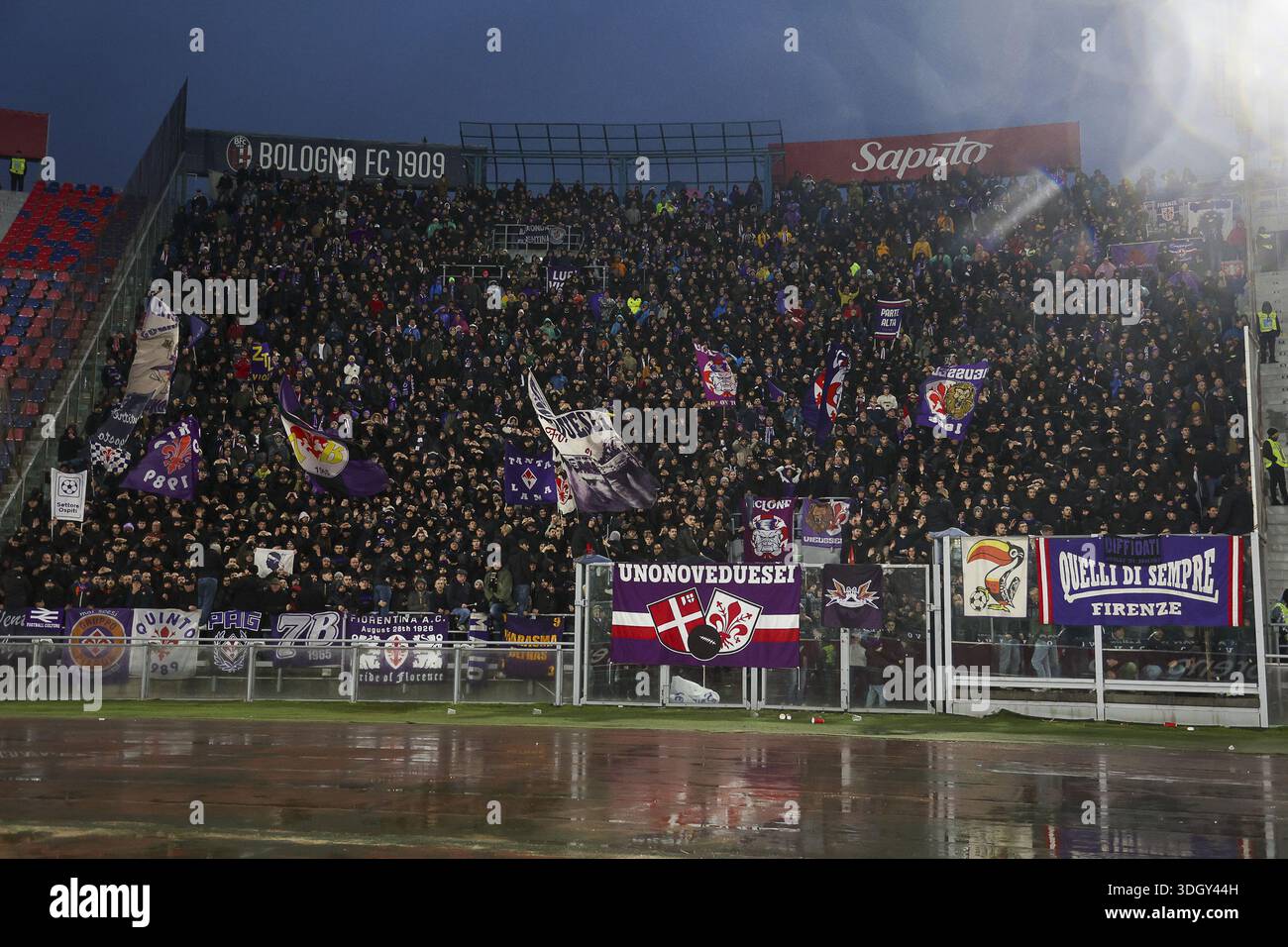 Fiorentina fans during Bologna BFC vs ACF Fiorentina, 21° Serie A ...