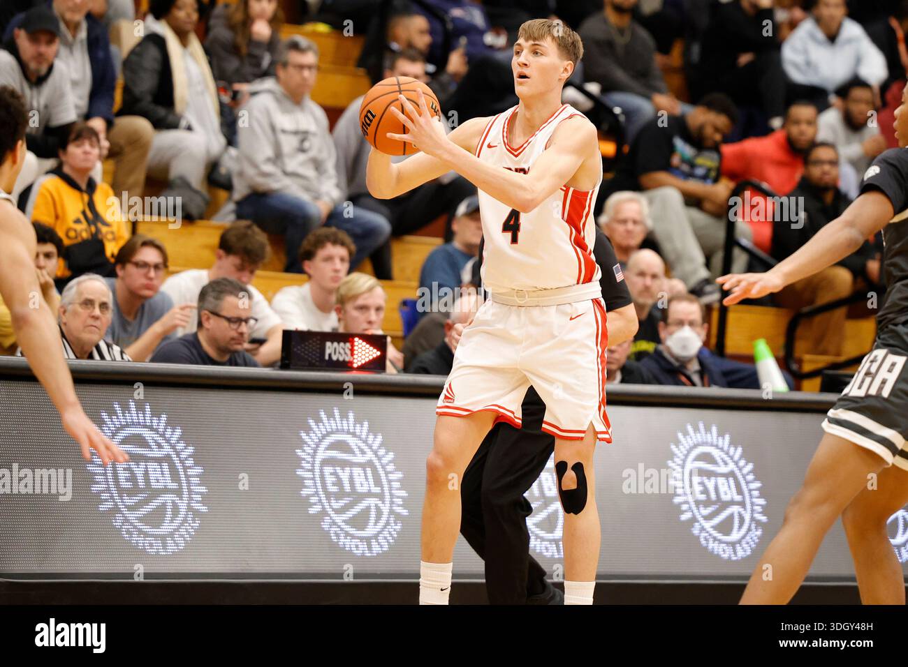 Spire Academy Aiden Derkack (4) in action against Sunrise Christian ...