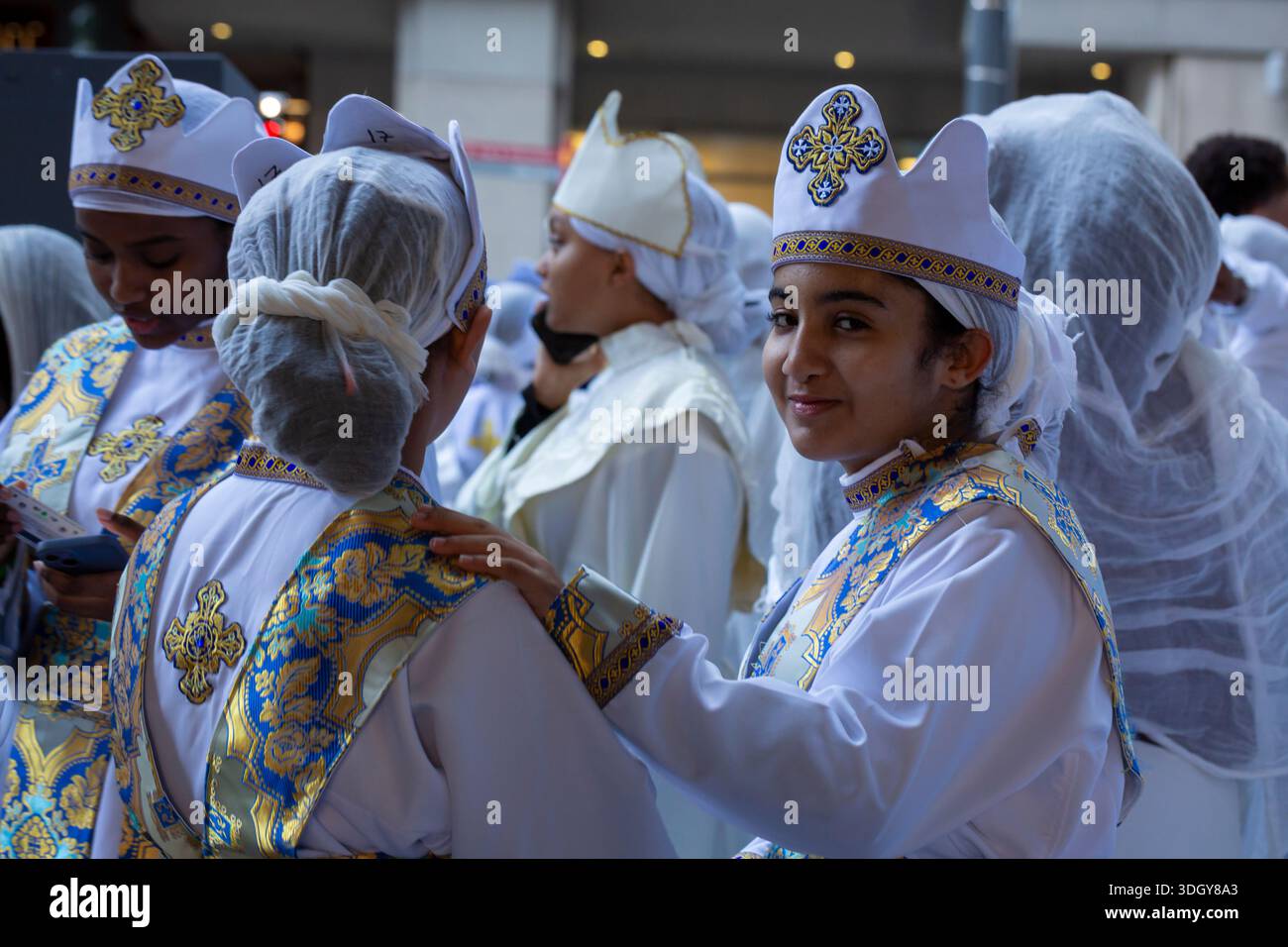 Seattle, Washington, USA. 18 January 2026. Young congregants of the ...