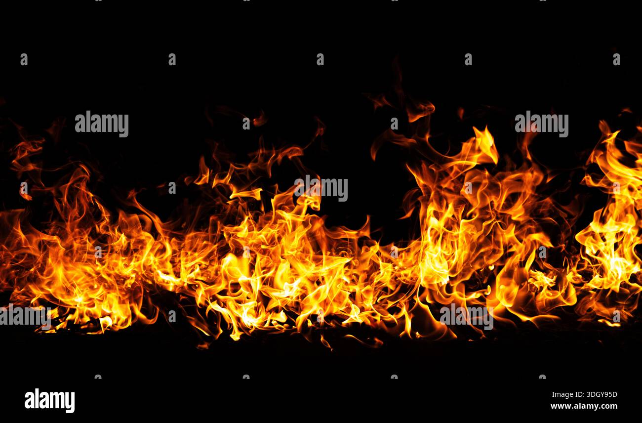 Fire abstract flame flow. Fire powerful heat blaze. Fire burning ...
