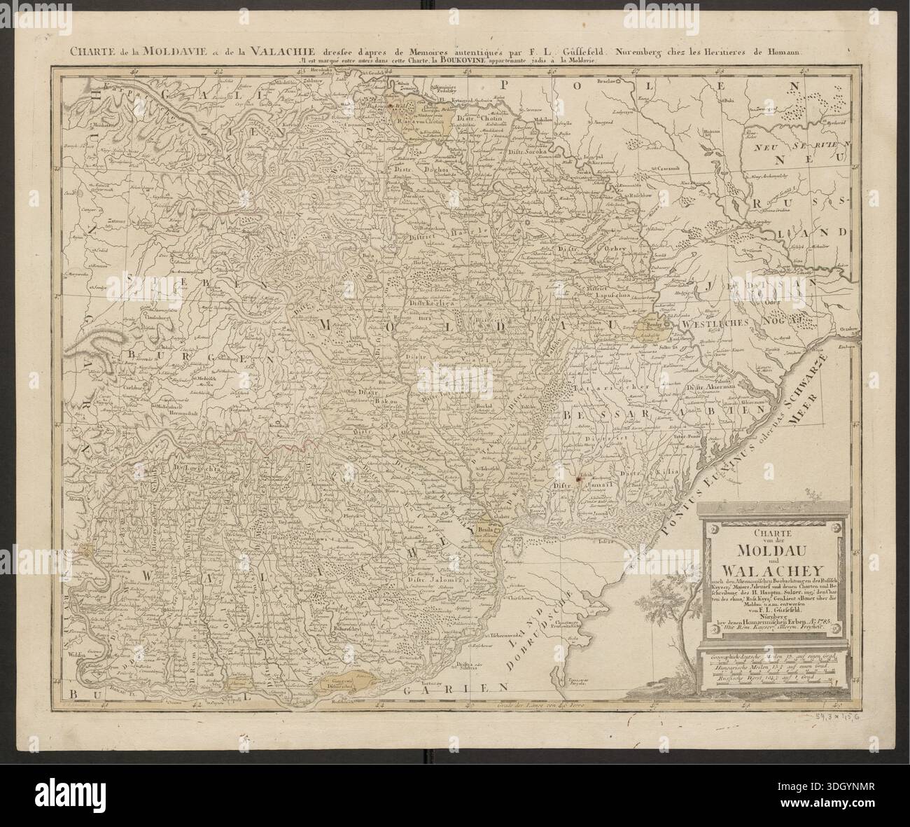 Map of Moldavia and Wallachia from 1785 – Historical Map Document ...