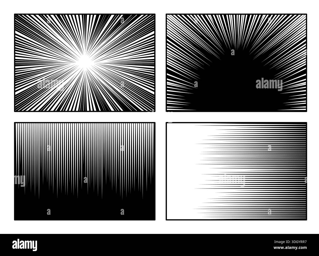Fast zoom effect manga Black and White Stock Photos & Images - Alamy