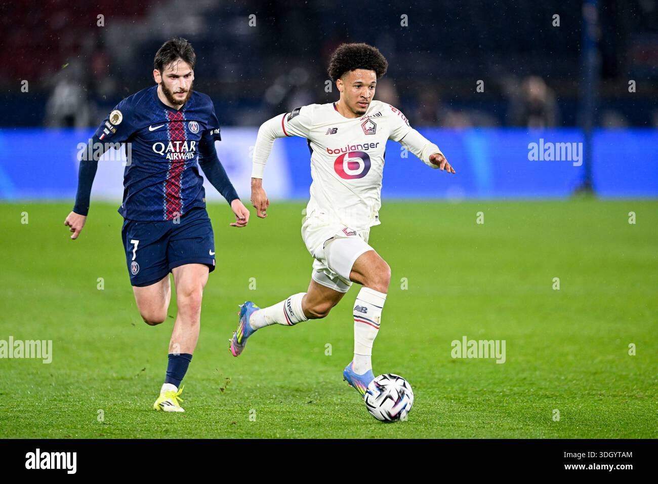 Tiago Carvalho Santos and Khvicha Kvaratskhelia during the Ligue 1 ...