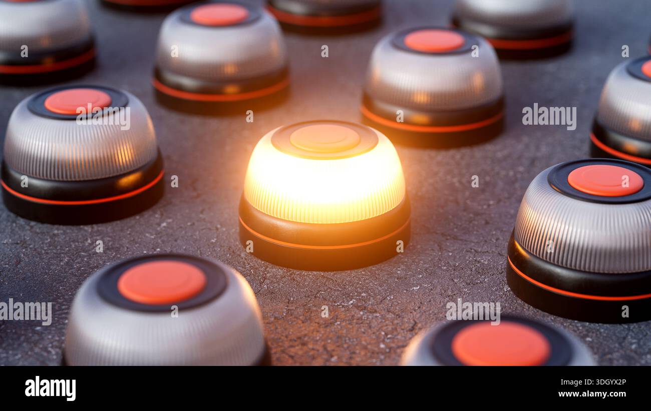 Multiple v16 beacons emergency hi-res stock photography and images - Alamy