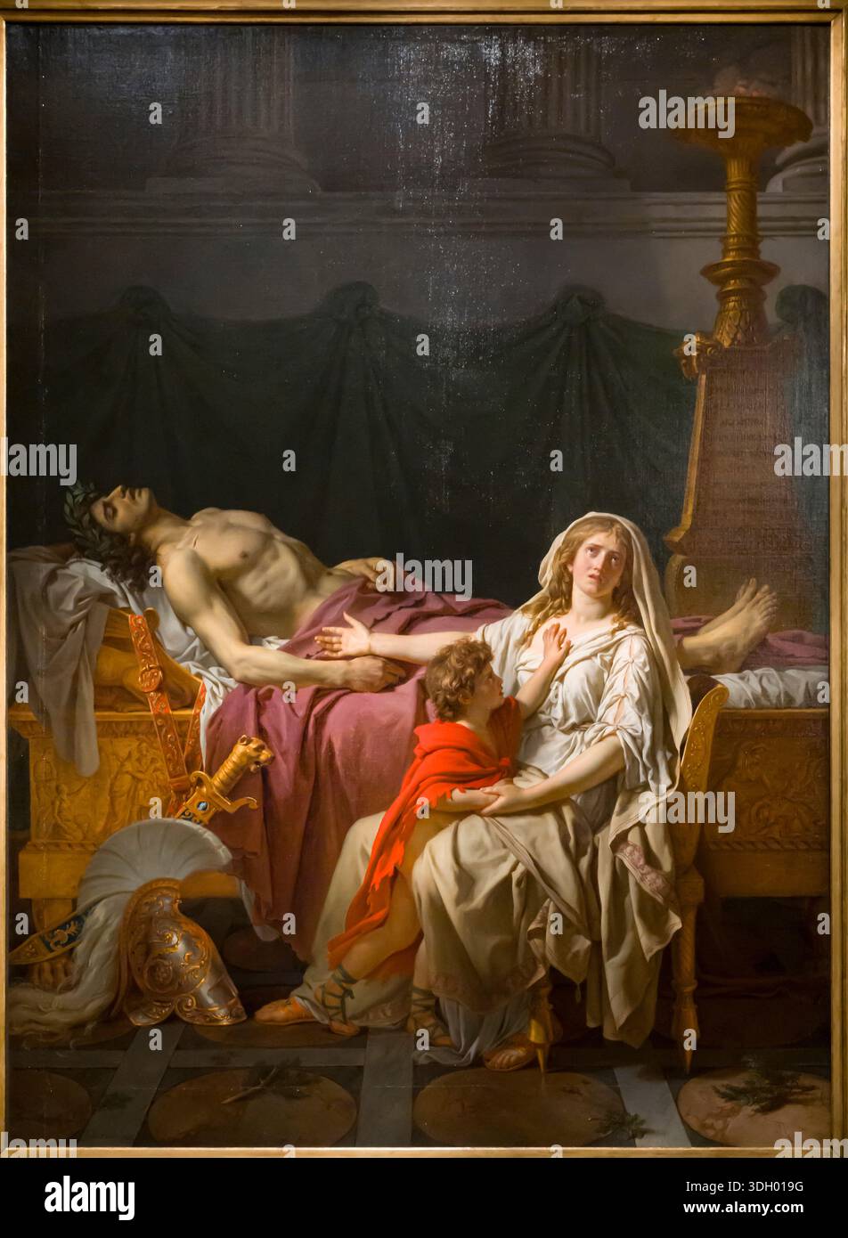 Paris, France - 01 16 2026: Le Louvre museum. Andromache Mourning ...