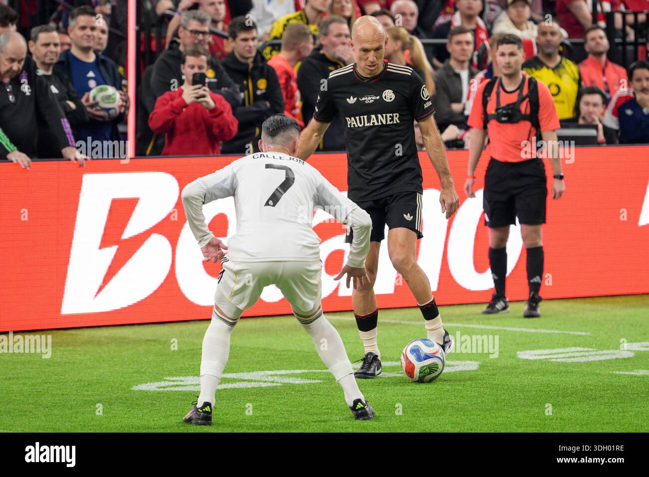 from left: Jose Callejon, Arjen Robben (Bayern) Munich, January 18 ...