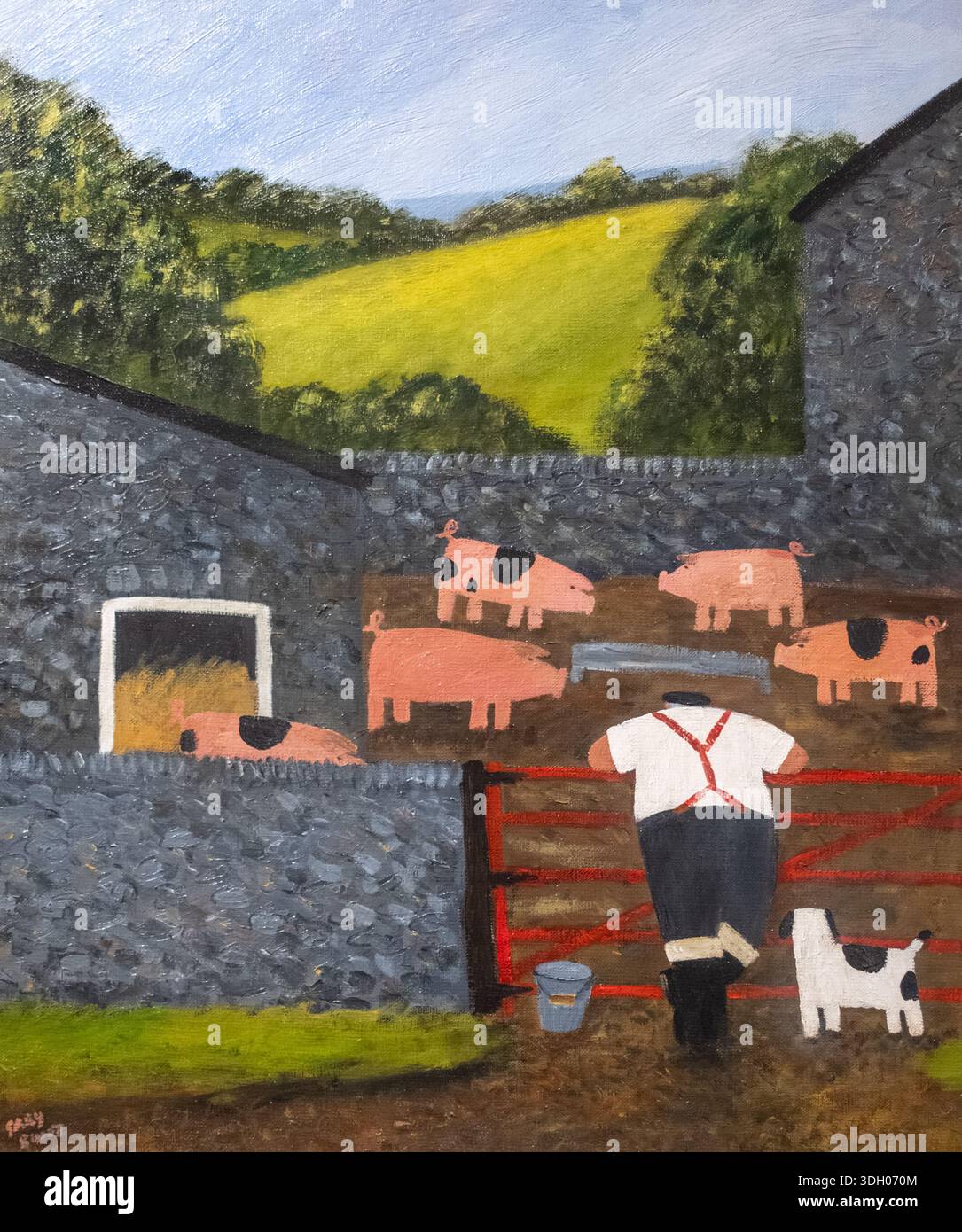 Pigs by Gary Bunt - Original Oil Pinting Stock Photo - Alamy
