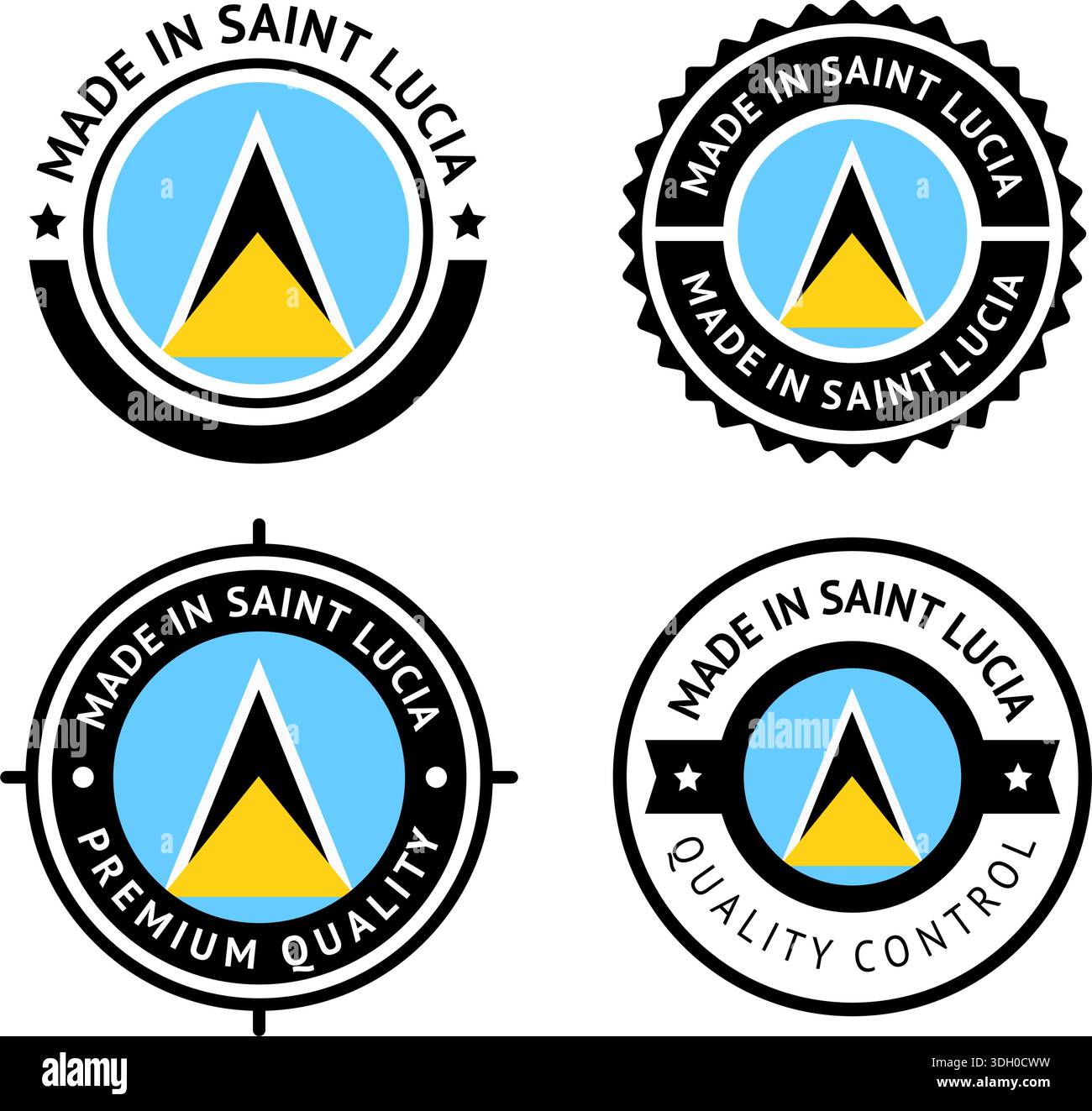 Saint lucia round country Stock Vector Images - Alamy