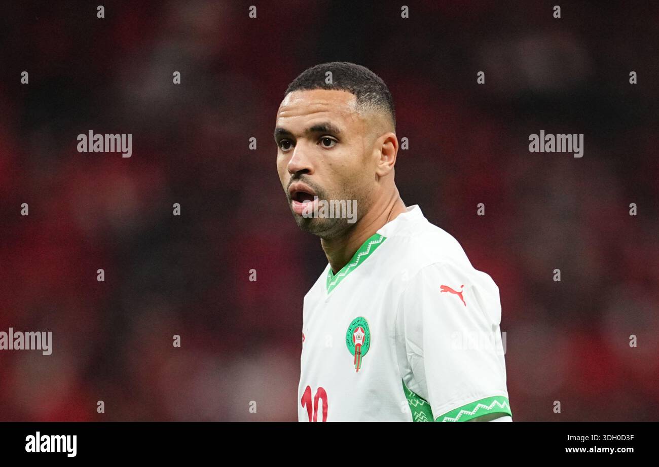 January 18 2026: Youssf En-Nesyri of Morocco looks on during a 2025 ...