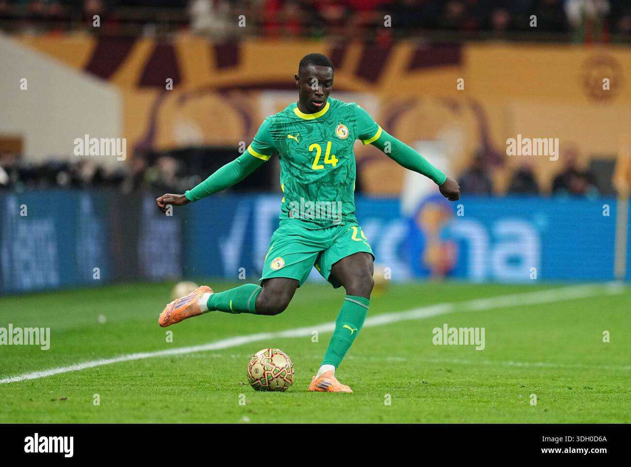 January 18 2026: Antoine Alpha Mendy of Senegal controls the ball ...