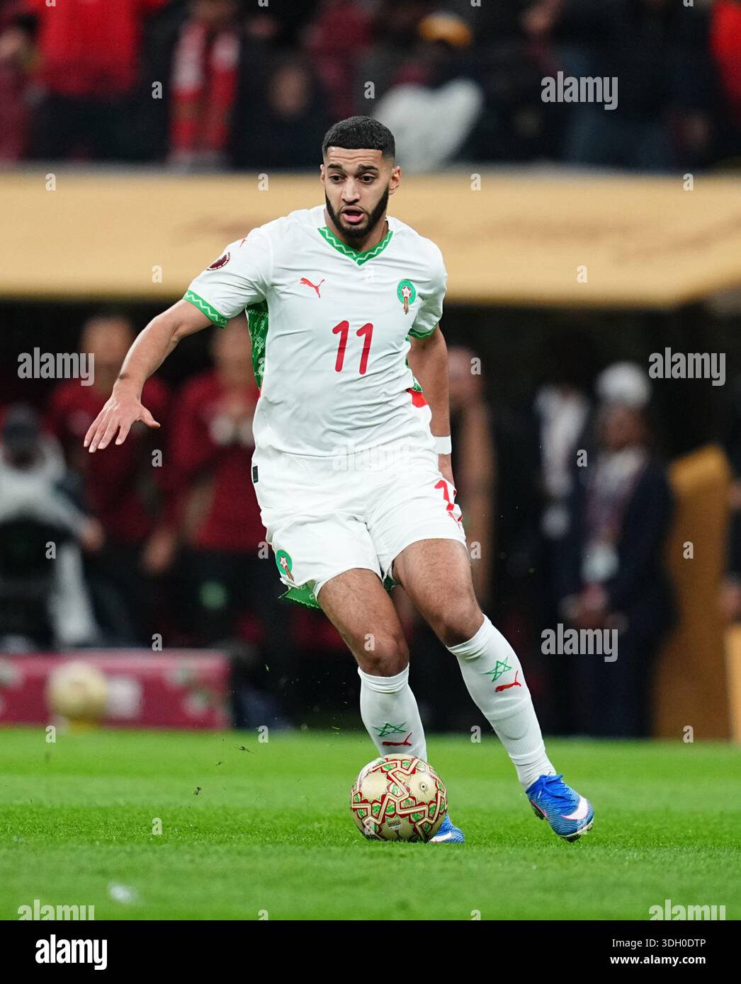 January 18 2026: Ismaeel Saibari of Morocco controls the ball during a ...