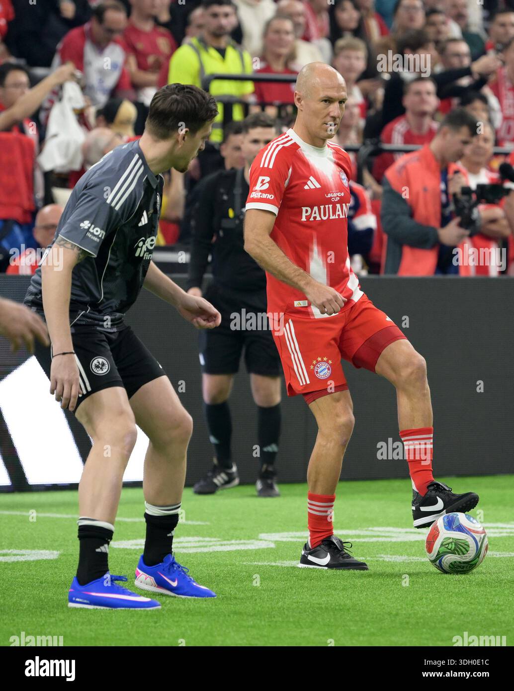 from left: Bastian Oczipka, Arjen Robben (Bayern) Munich, January 18 ...