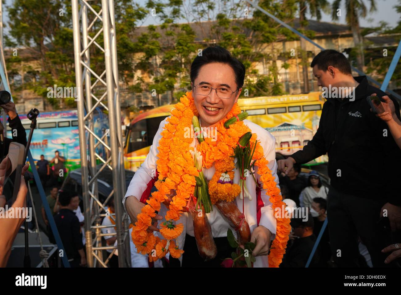 Pheu Thai Party prime minister candidate Yodchanan Wongsawat during an ...