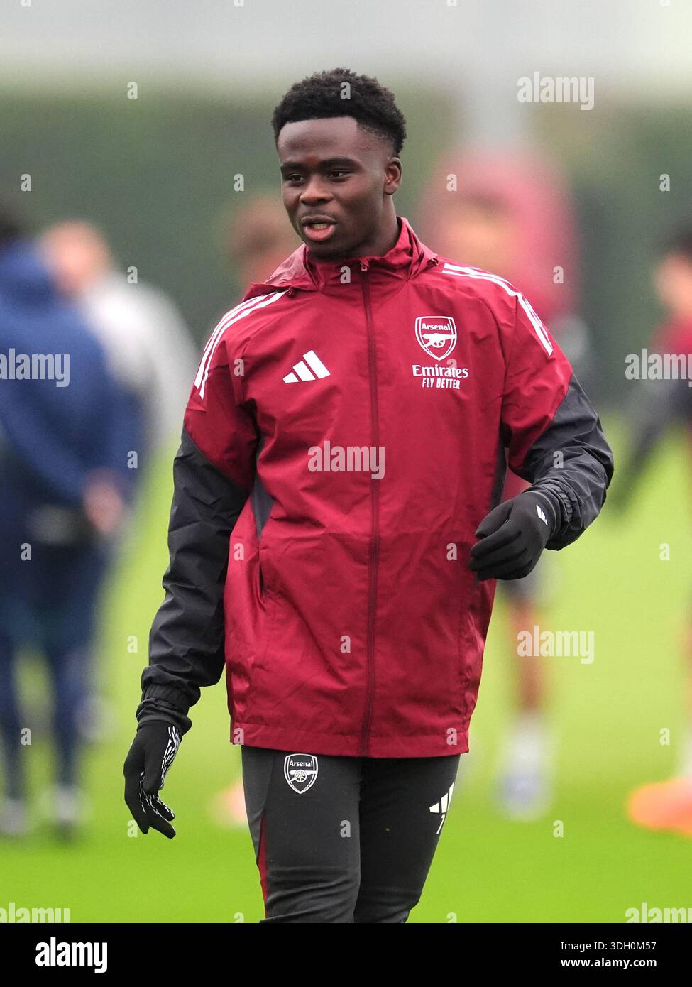 Arsenal's Bukayo Saka during a training session at the Sobha Realty ...