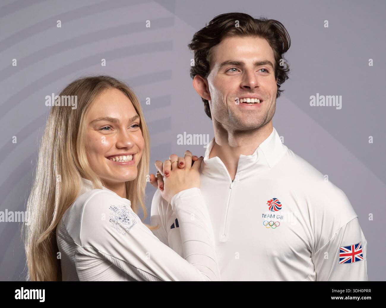 Phebe Bekker and James Hernandez during a Team GB kitting out session ...