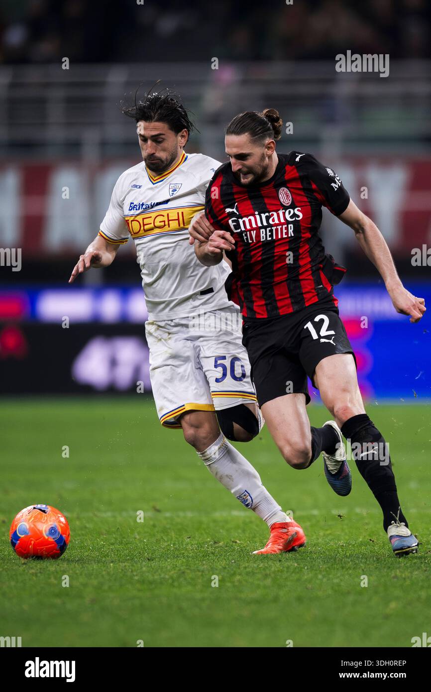 during the Serie A football match between AC Milan and US Lecce Stock ...