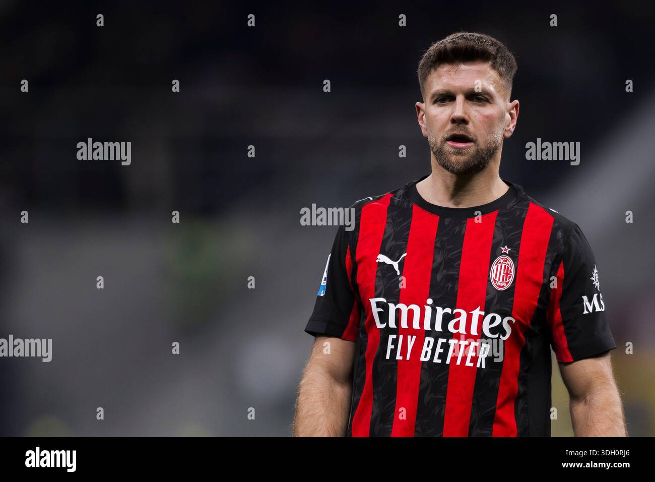 Niclas Fullkrug of AC Milan looks on during the Serie A football match ...