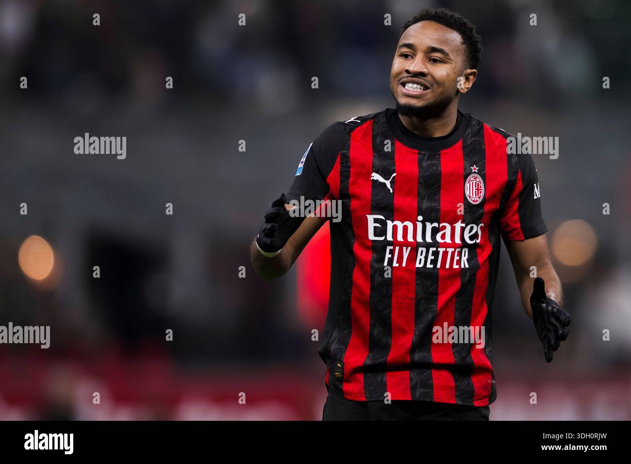 Christopher Nkunku of AC Milan reacts during the Serie A football match ...