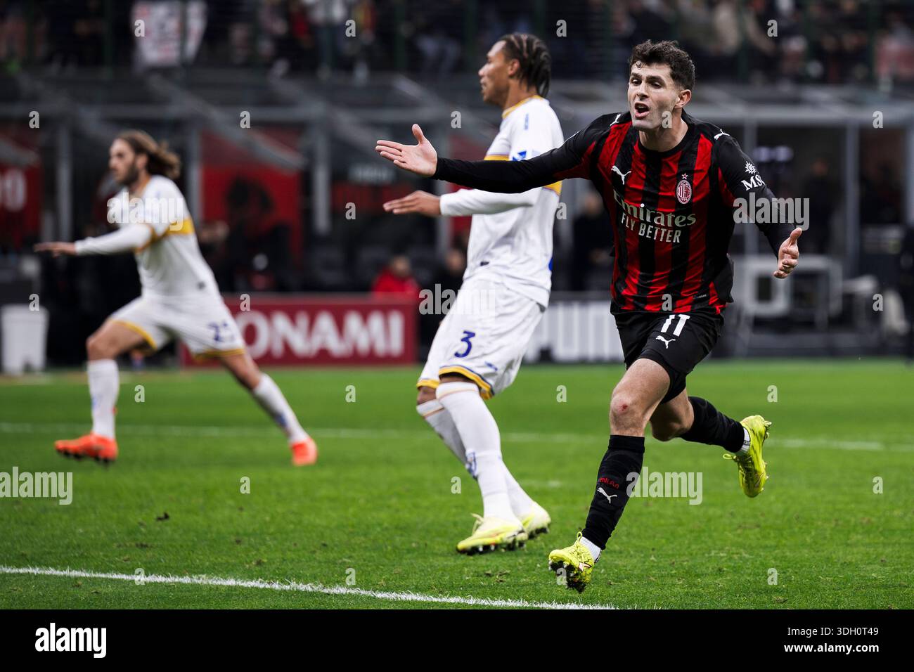 Christian Pulisic of AC Milan looks dejected during the Serie A ...