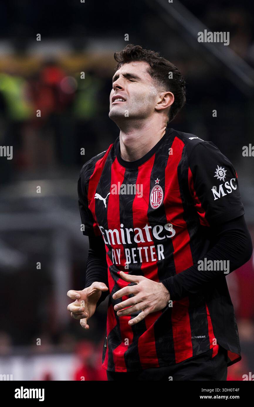 Christian Pulisic of AC Milan looks dejected during the Serie A ...