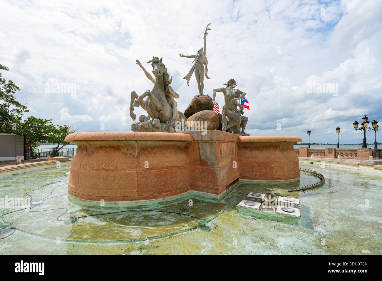 The majestic Fuente Raíces (Roots Fountain) in Old San Juan, Puerto ...