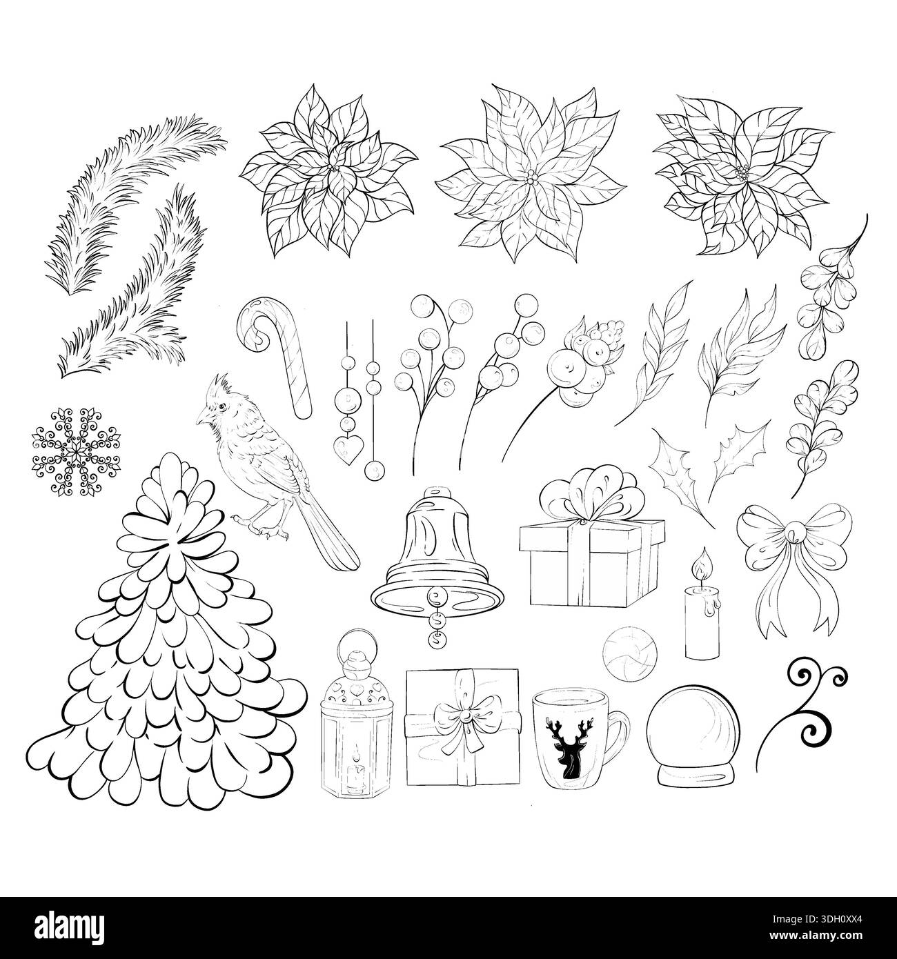 Seamless candy pattern Black and White Stock Photos & Images - Alamy