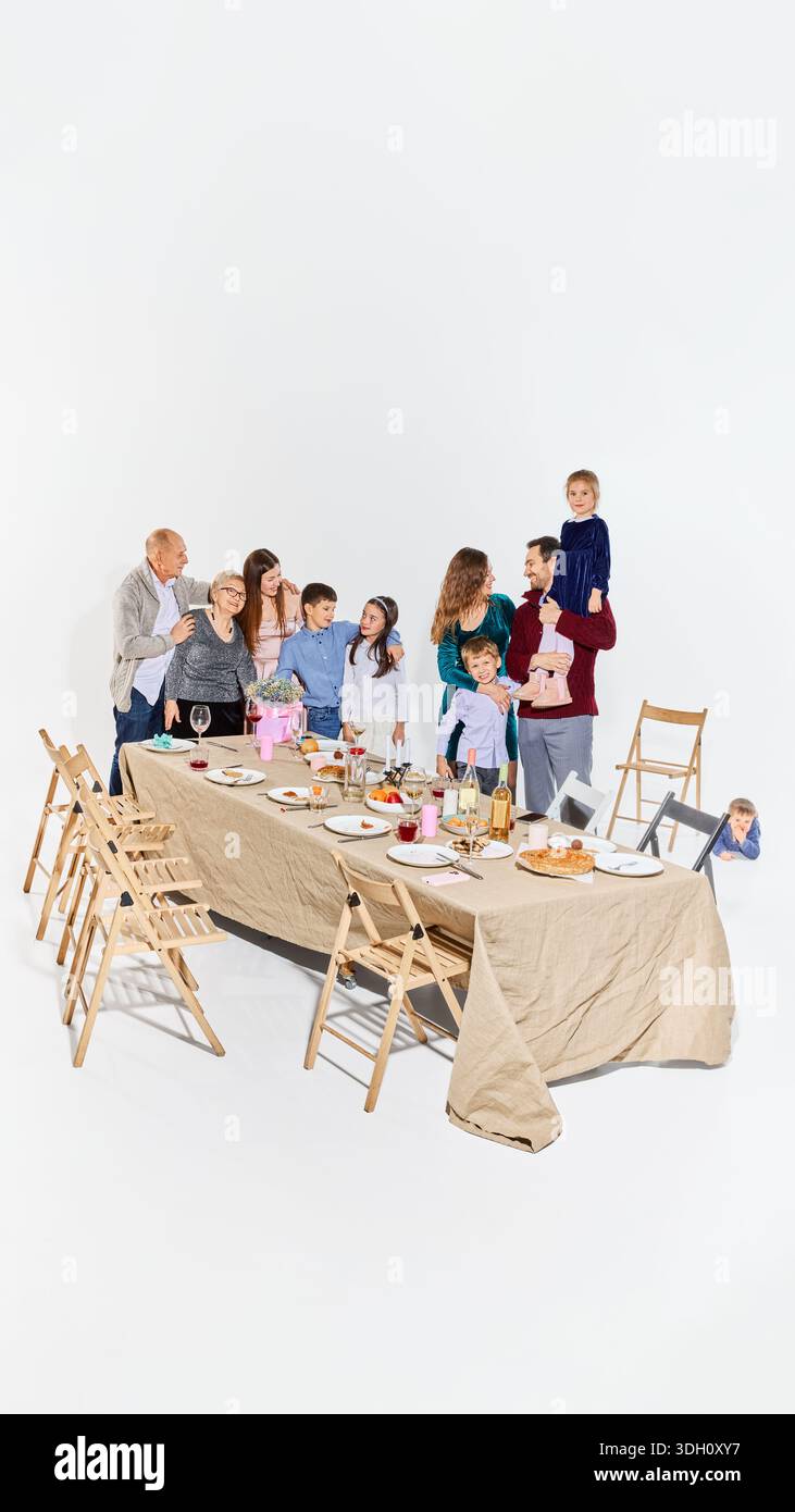 Happy relatives enjoying shared hi-res stock photography and images - Alamy
