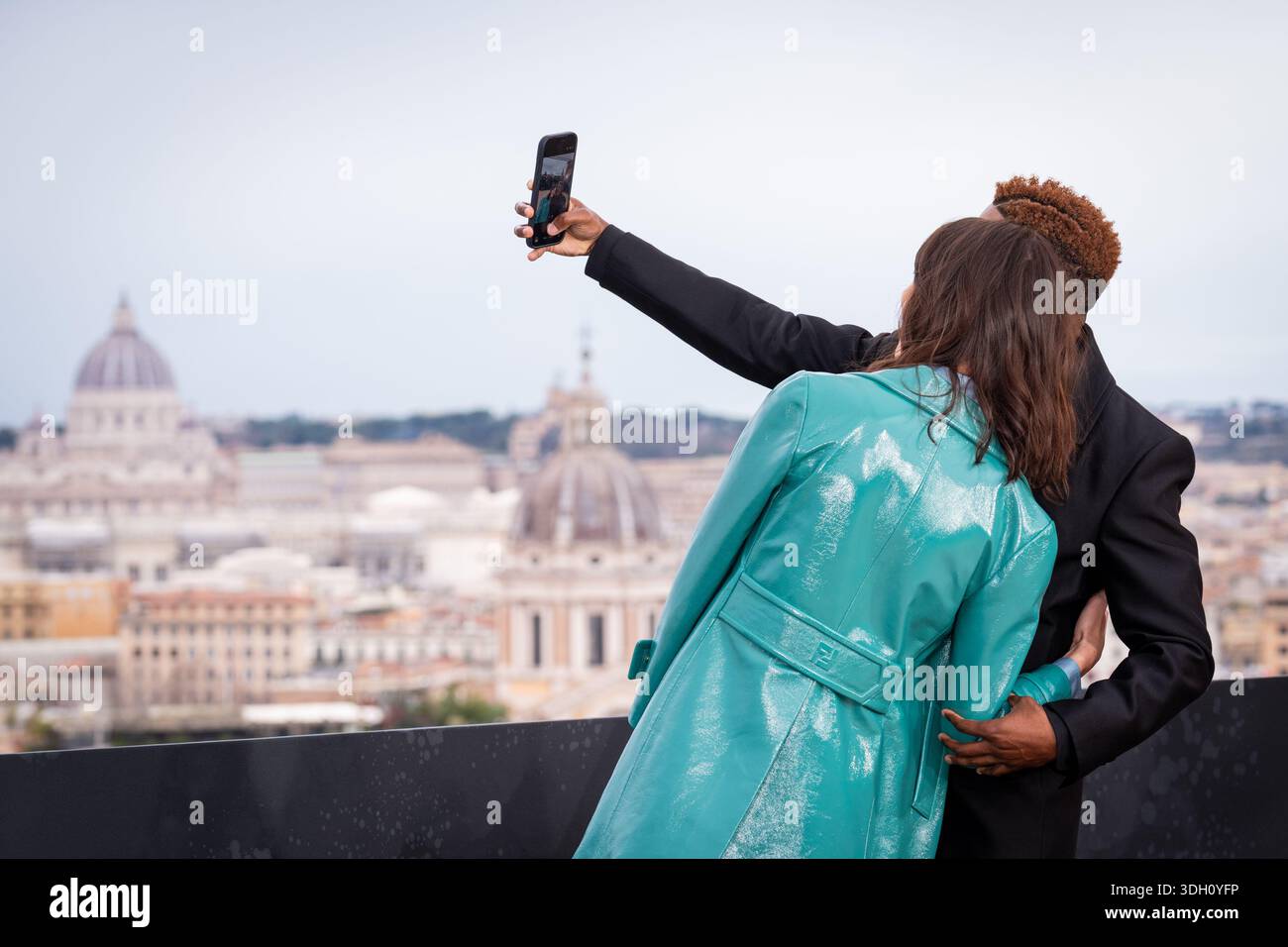 Rome, Italy. 19th Jan, 2026. Rebecca Hall and Jeremy Pope attend the ...