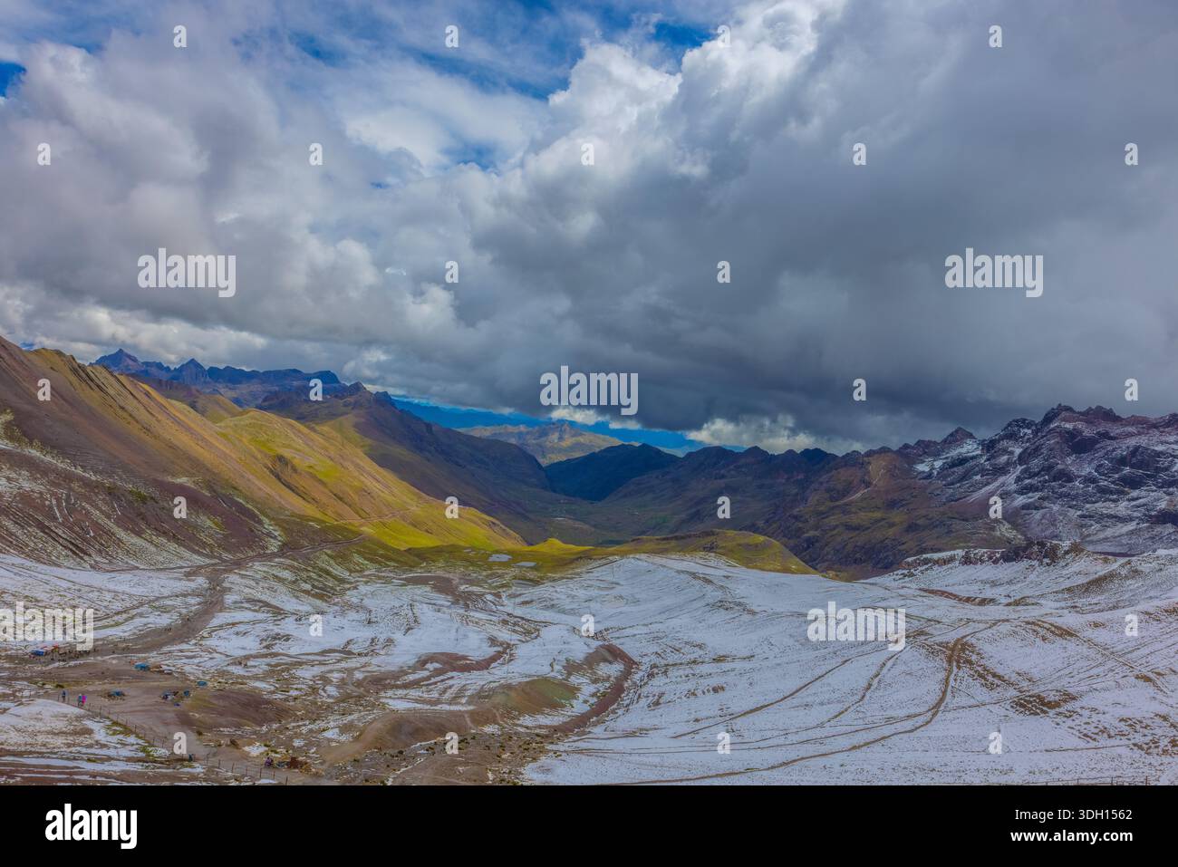 Winter landscape in Rainbow Mountains. The most impressive and unique ...