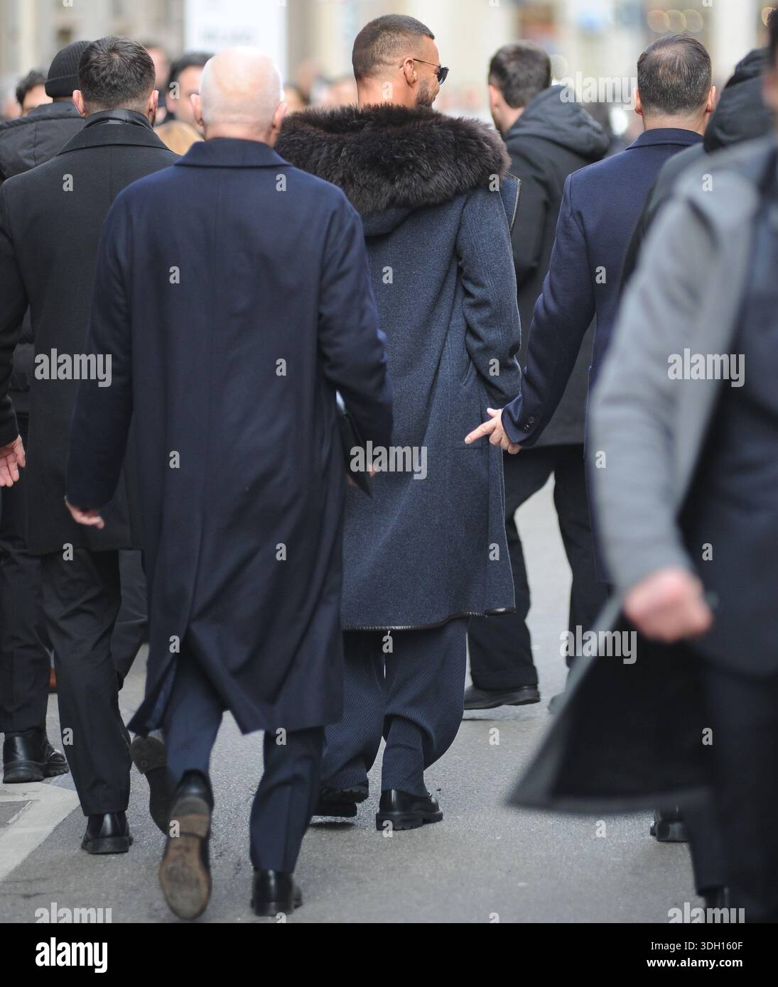 Milan, Italy. 19th Jan, 2026. Milan: Ricky Martin leaves the Armani ...