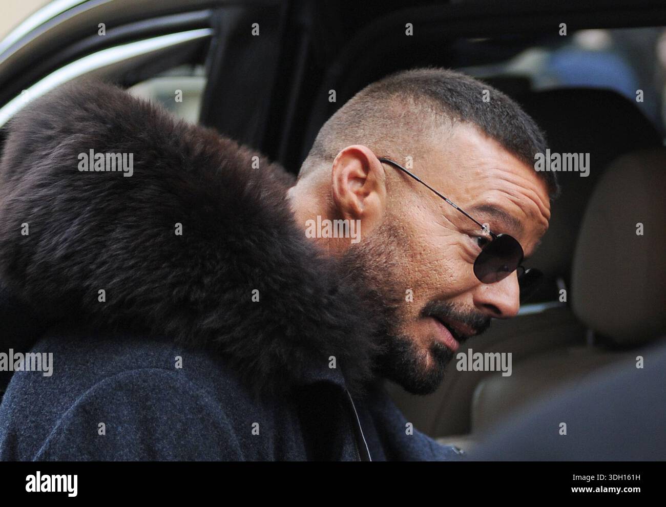 Milan, Italy. 19th Jan, 2026. Milan: Ricky Martin leaves the Armani ...
