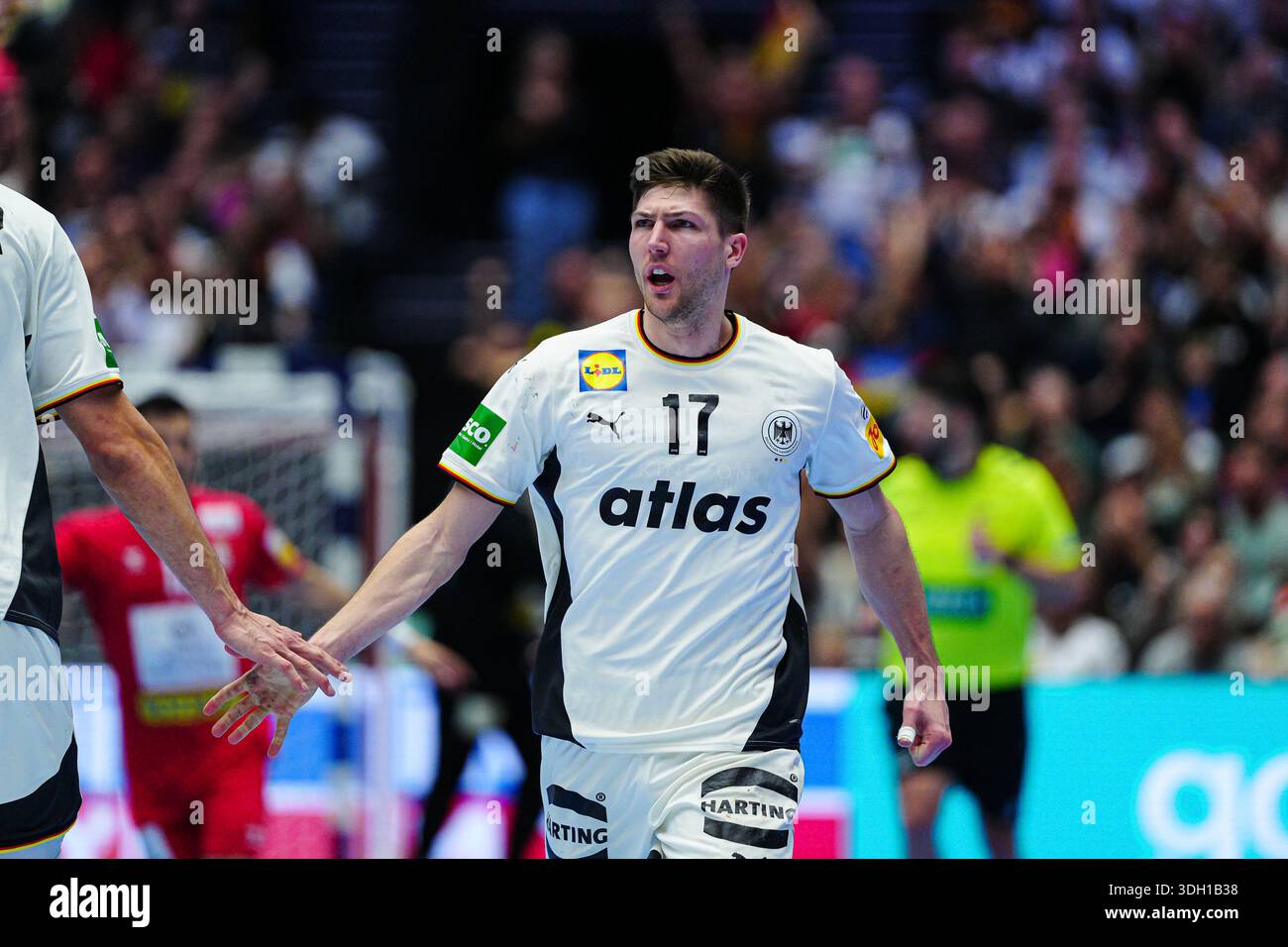 Lukas Zerbe (Deutschland, #17) DEN, Serbien vs. Deutschland, Handball ...
