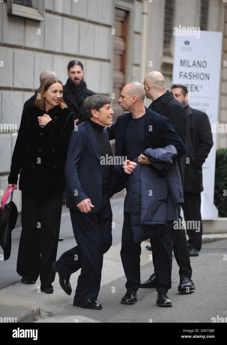 Milan Luca Marinelli leaves the hotel to go to the Giorgio Armani ...