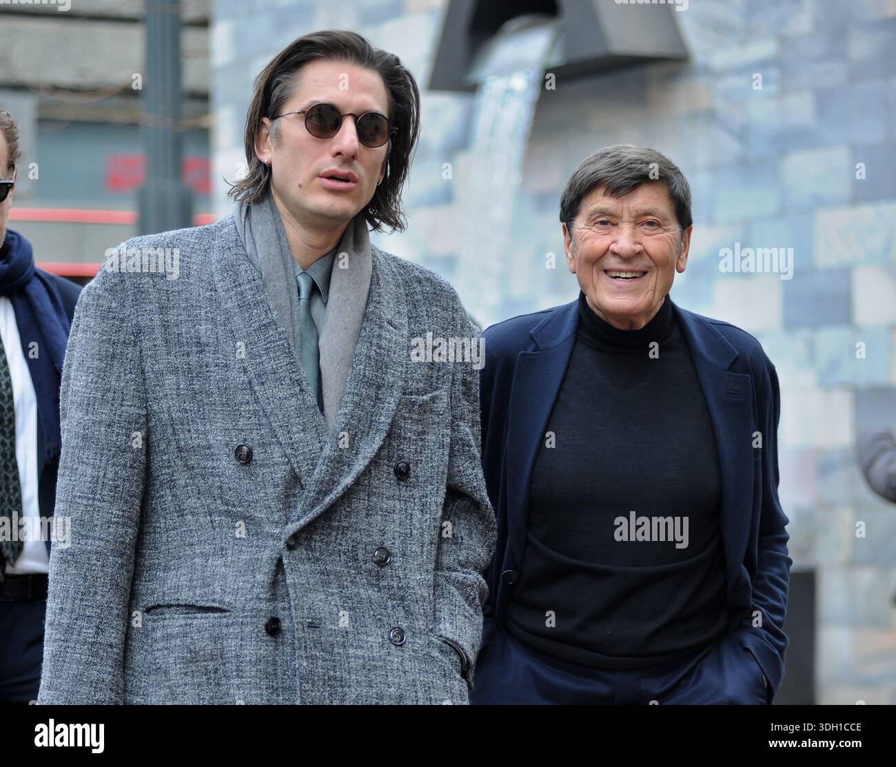 Milan Luca Marinelli leaves the hotel to go to the Giorgio Armani ...