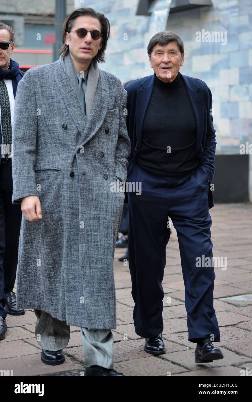 Milan Luca Marinelli leaves the hotel to go to the Giorgio Armani ...